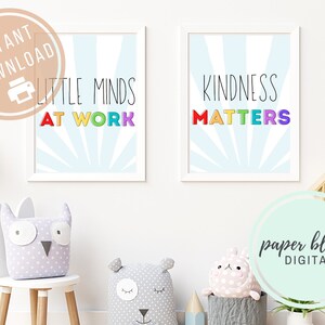 Growth Mindset Rainbow Classroom Posters | Little Minds at Work Wall ...