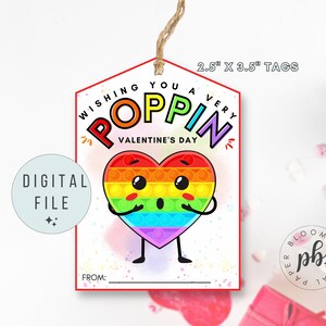 Poppin Valentine's Day Gift | Pop It Valentines Friendship Card ...