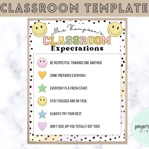 Classroom Expectations Template Editable Teacher Templates Back to ...