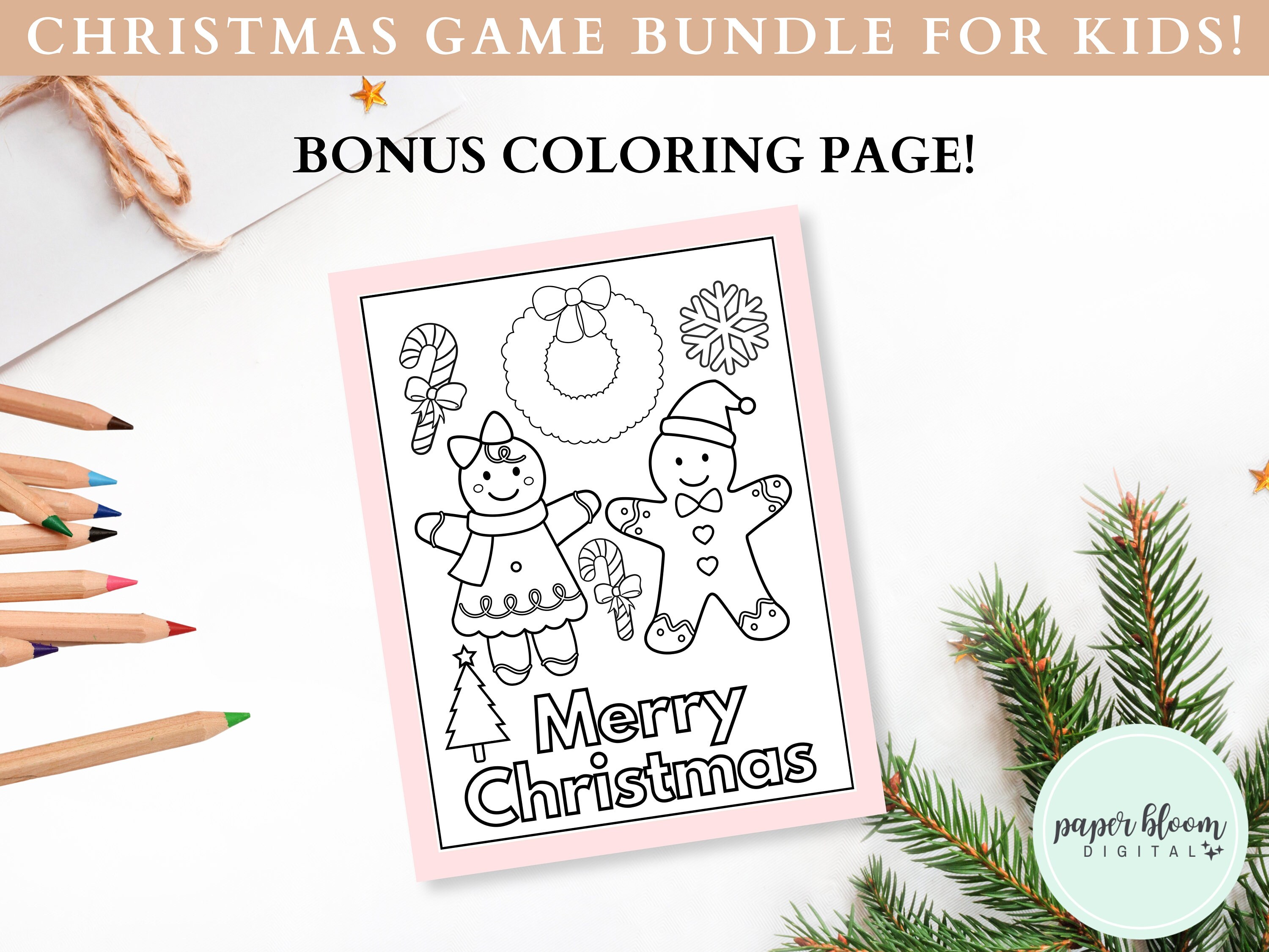 Christmas Games Printable Bundle for Kids Christmas - Etsy