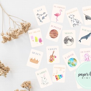 ABC Alphabet Flash Cards Set | Whimsical Alphabet Flashcards for Pre-k ...