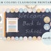Modern Calm Colors Theme Classroom Decor Set, Printable Labels and ...
