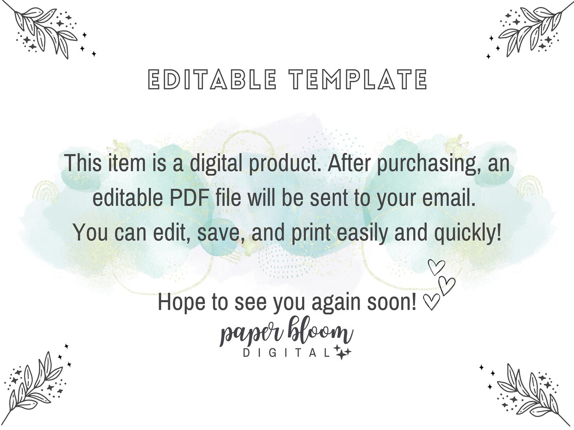 Meet the Teacher Editable Template | Greenery Eucalyptus Theme ...