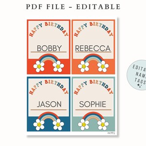 Retro Theme Classroom Birthday Chart | Printable Birthday Classroom Set ...