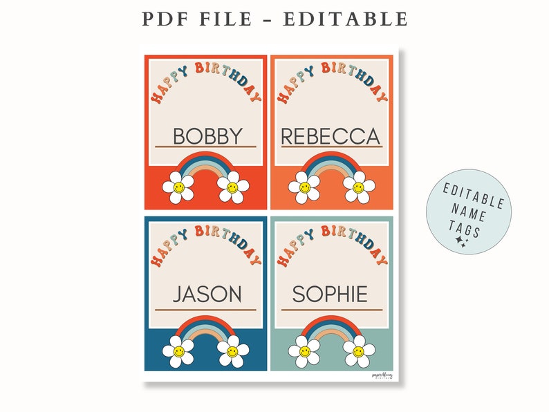 Retro Theme Classroom Birthday Chart | Printable Birthday Classroom Set ...