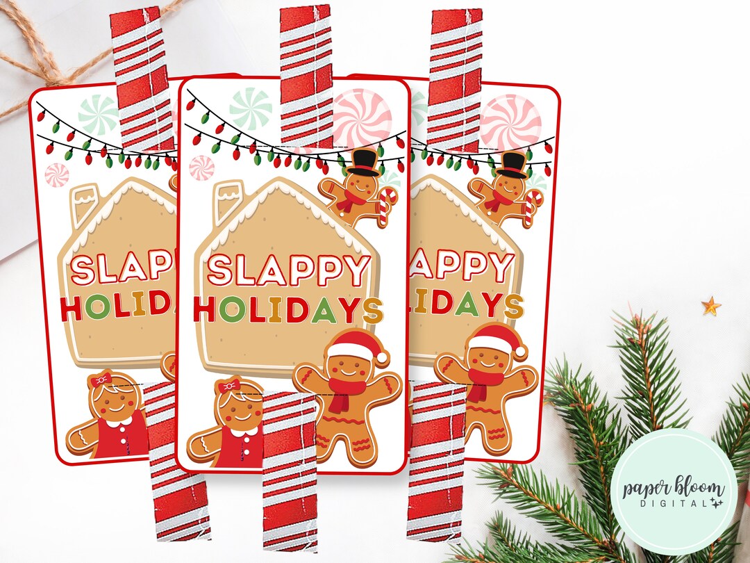 Gingerbread Slappy Holiday Bracelet Tags | Classroom Holiday Party ...