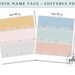 Modern Boho Classroom Labels, Editable Desk Name Labels, Calm Colors ...