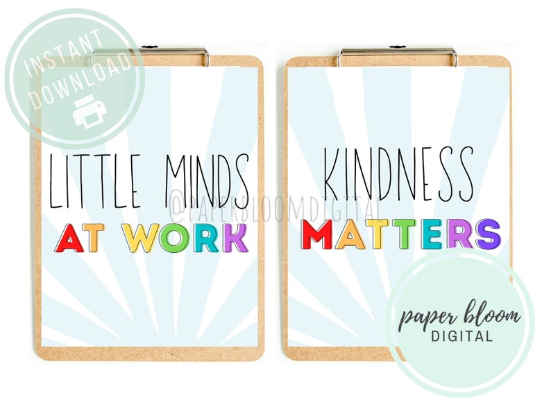 Growth Mindset Rainbow Classroom Posters | Little Minds at Work Wall ...