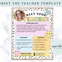 Meet the Teacher Editable Template Greenery Eucalyptus Theme Classroom ...