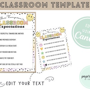 Classroom Expectations Template Editable Teacher Templates Back to ...