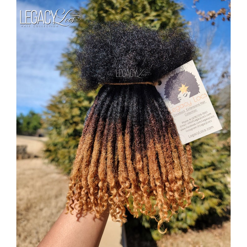 100 Locs Bundle Standard Coiled Tips Honey Tip Handmade Loc Extensions ...