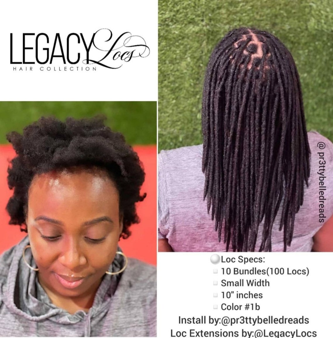 100 LOCS Standard Loc Extensions Handmade 100% Human Hair - Etsy