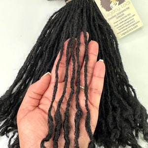 Interlocked Coil Tip Loc Extensions Handmade 100% Human Hair(10 Locs ...