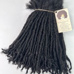 Interlocked Coil Tip Loc Extensions Handmade 100% Human Hair(10 Locs ...