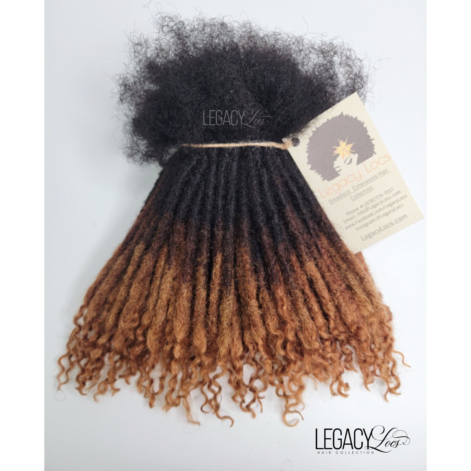 100 Locs Bundle Standard Coiled Tips Honey Tip Handmade Loc Extensions ...