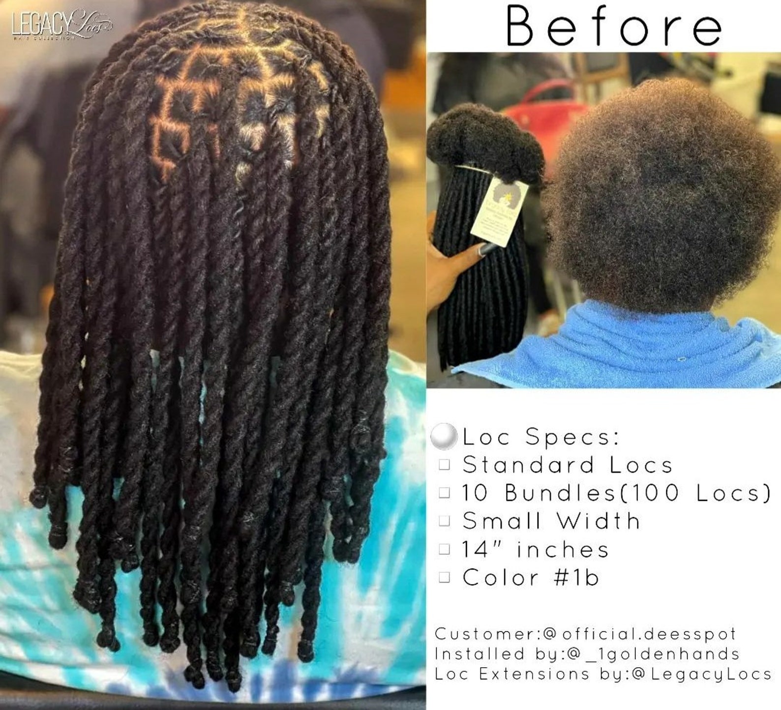 100 LOCS Standard Loc Extensions Handmade 100% Human Hair - Etsy