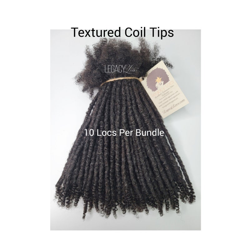 Textured Coil Tip Handmade Loc Extensions 100% Human Hair 10 - Etsy