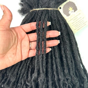 Interlocked Coil Tip Loc Extensions Handmade 100% Human Hair(10 Locs ...