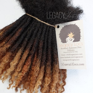 100 Locs Bundle Standard Coiled Tips Honey Tip Handmade Loc Extensions ...