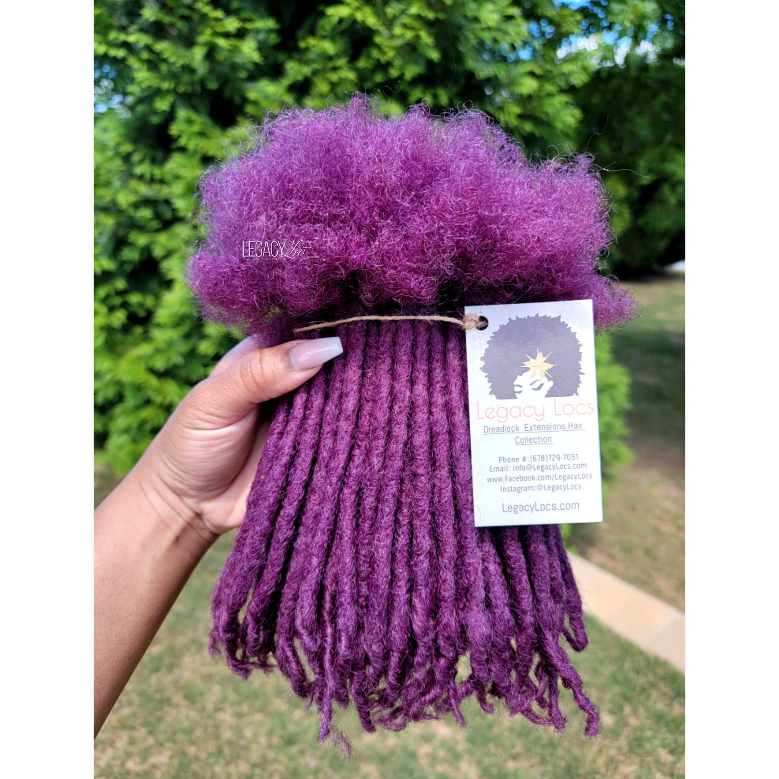 Purple Loc Extensions *standard Coiled Tips* 100% Human Hair*100 Loc ...