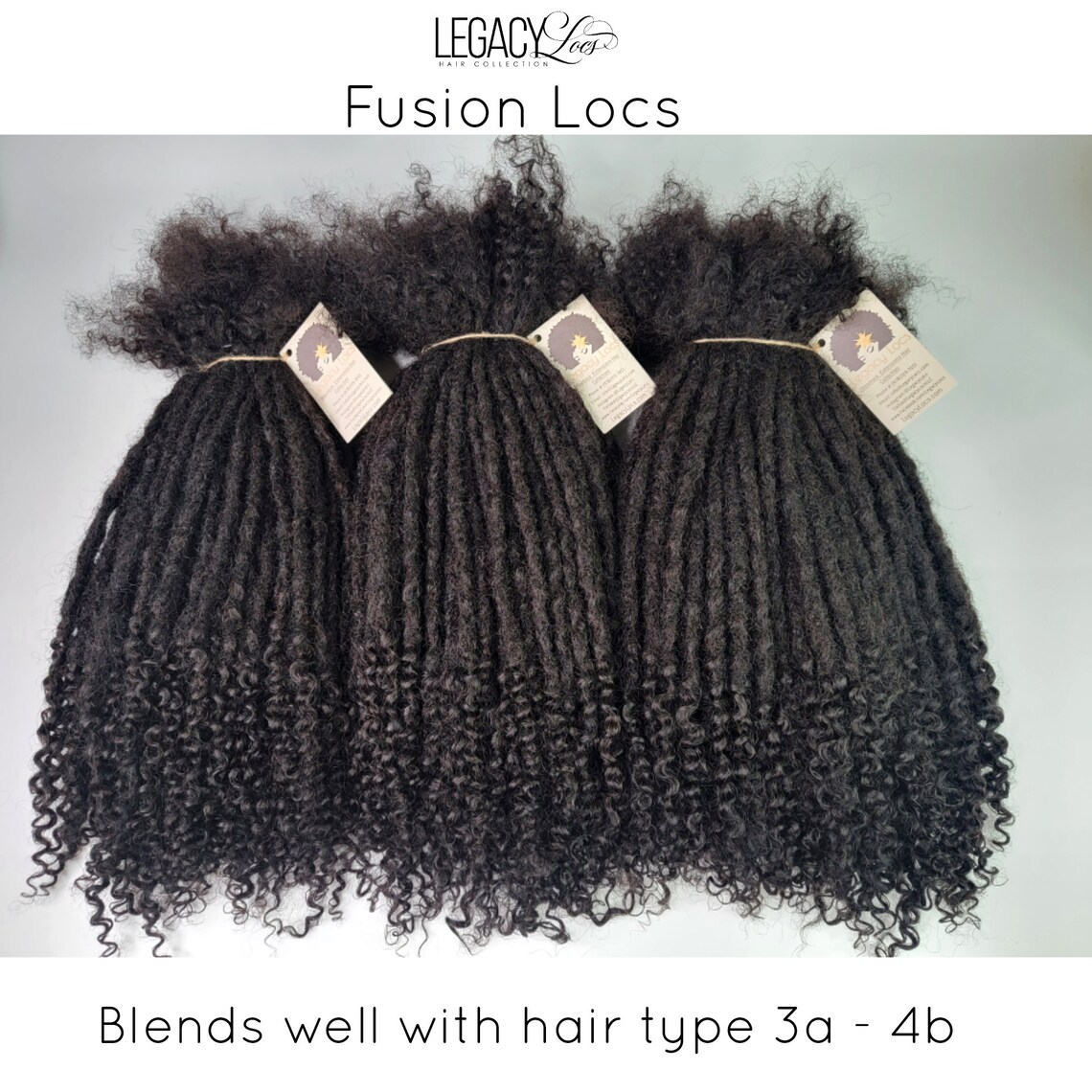 Fusion Loc Extensions Handmade 100% Human Hair (10 Locs per Bundle) - Etsy