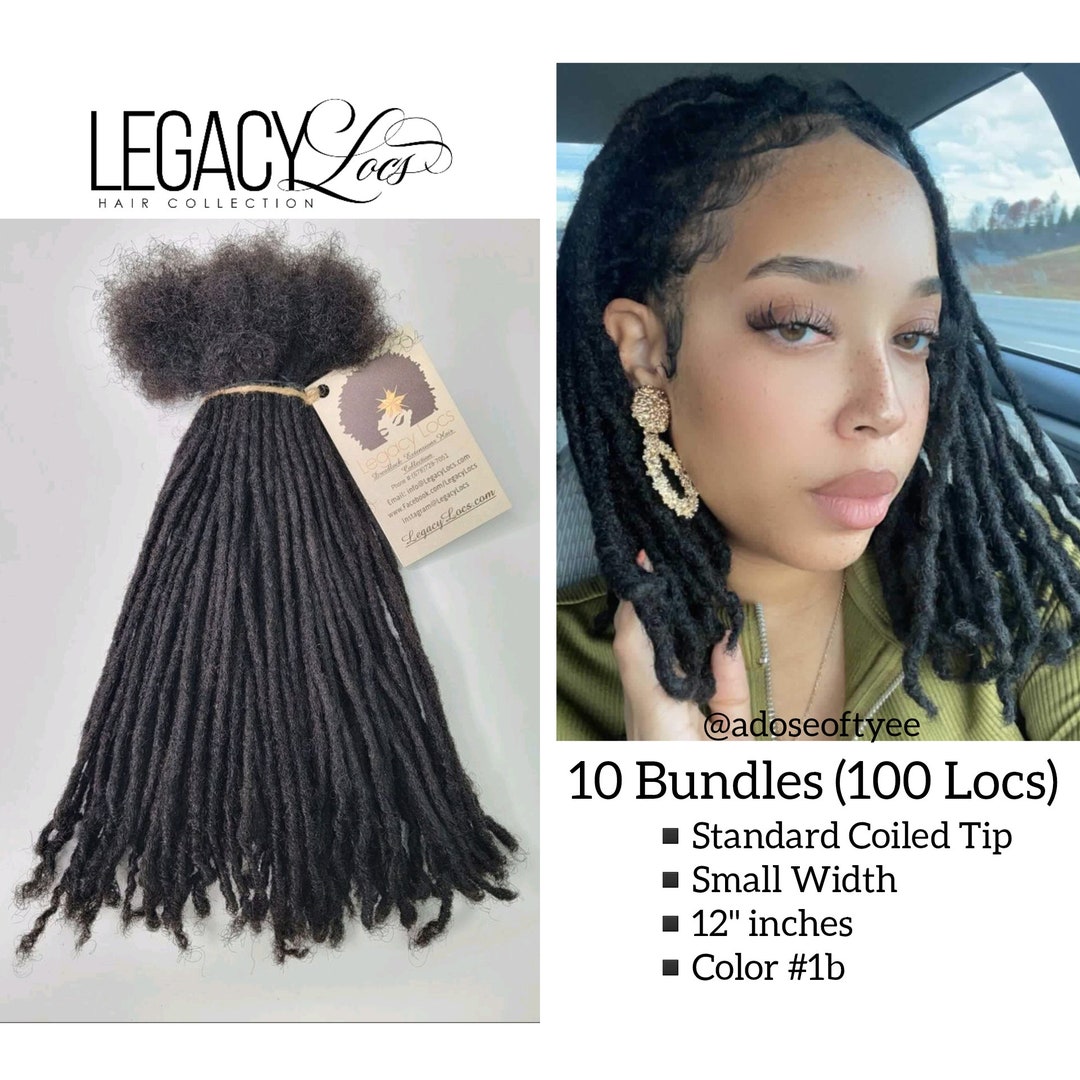 100 LOCS Bundle Standard Coil Tip Loc Extensions 100% Human Hair - Etsy
