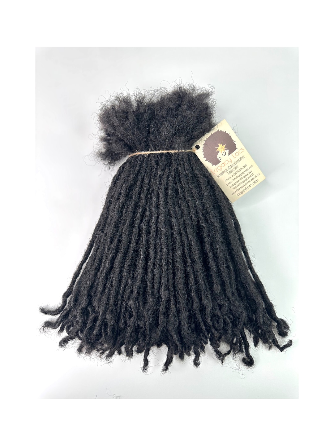 Interlocked Coil Tip Loc Extensions Handmade 100% Human Hair(10 Locs ...