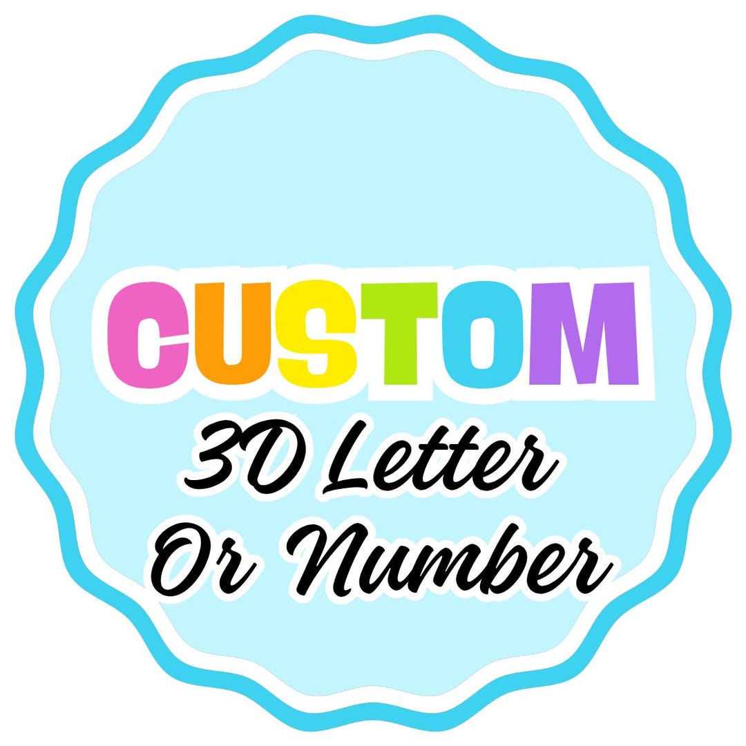 Custom Theme 3D Cardstock Letters - 7" Personalized Decor - Etsy