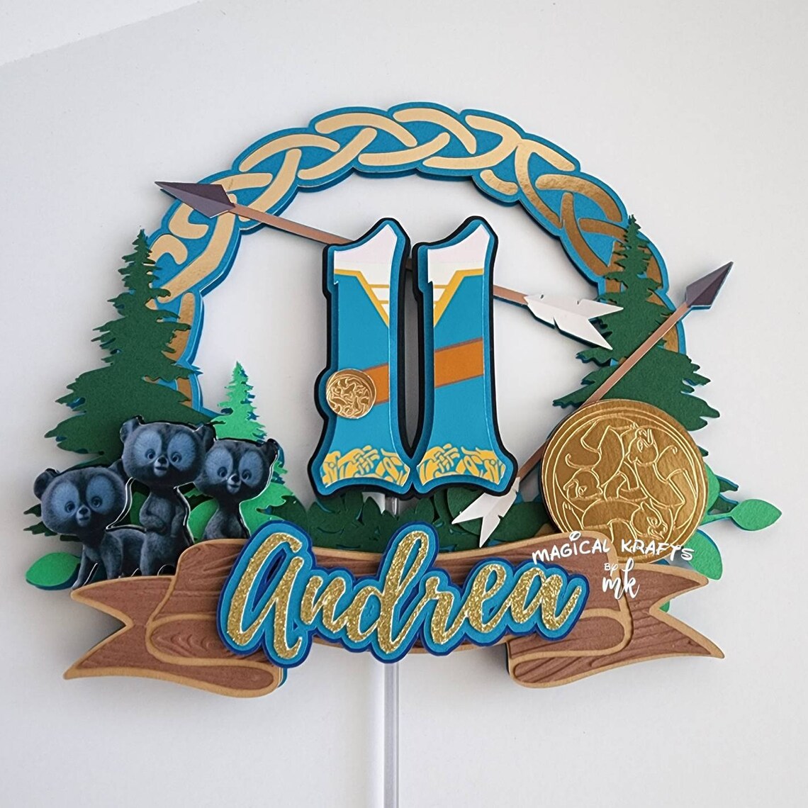 Merida Cake Topper: 3D customize - Etsy