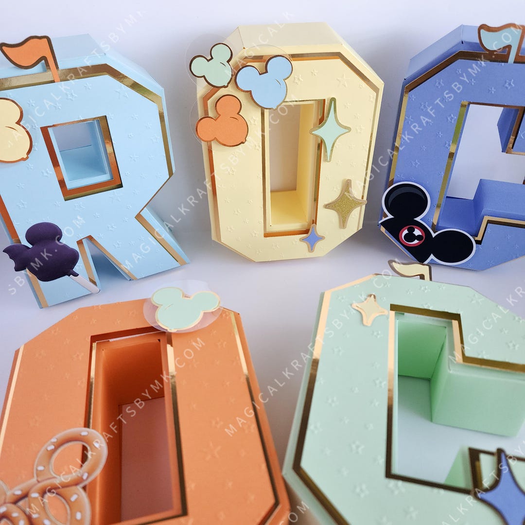 Retro Park 3D Letters (customize) 7" Cardstock Letters - Etsy