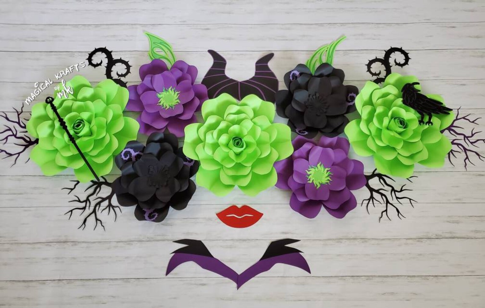 Maleficent Flowers: 7 Pc Set - Etsy