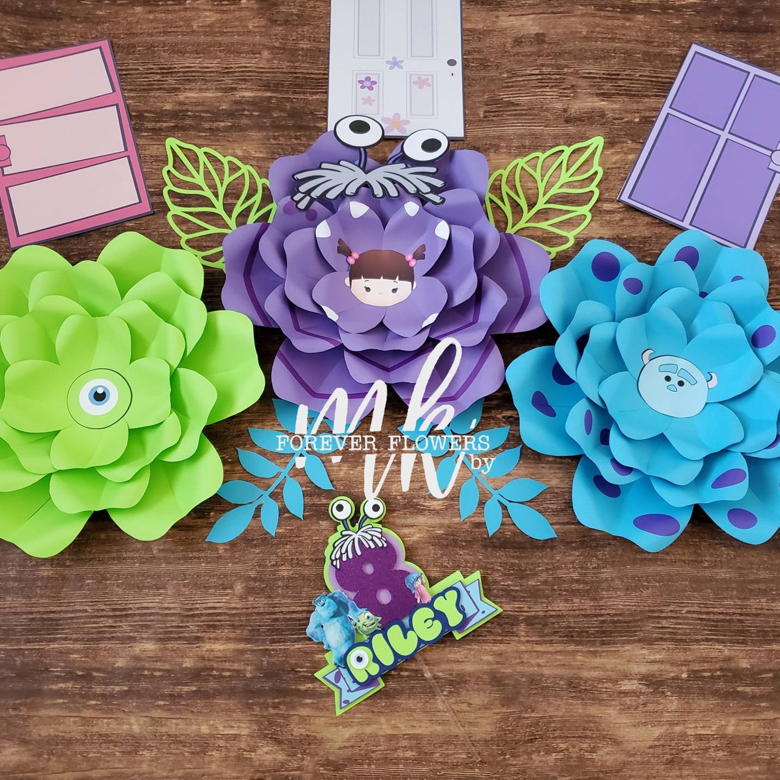 Monsters Inc Banner: 3D customize | Etsy