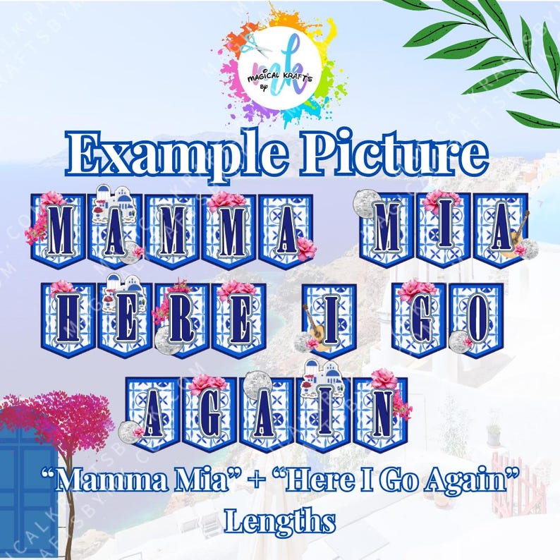 Mamma Mia Banner: 3D (customize) - Etsy