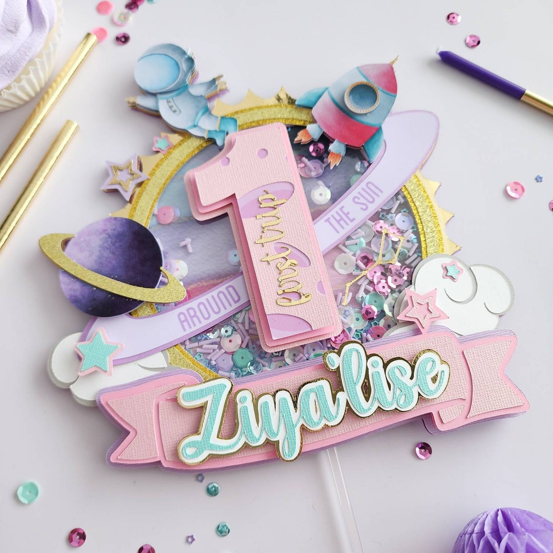 Trip Around the Sun Cake Topper: 3D (customize Colors, Name & Age) - Etsy