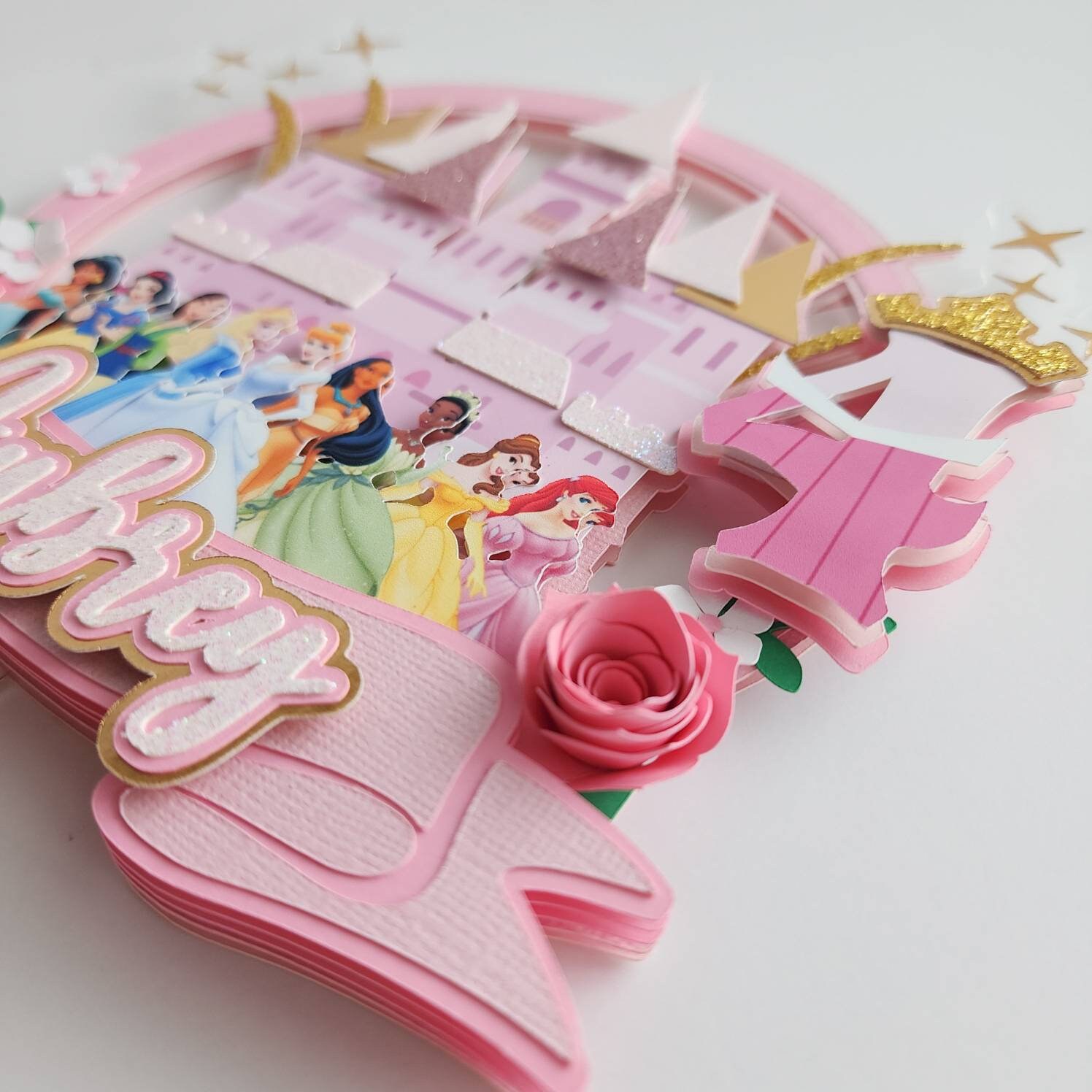 Pink Princess Cake Topper: 3d/opt Shaker (customize) - Etsy