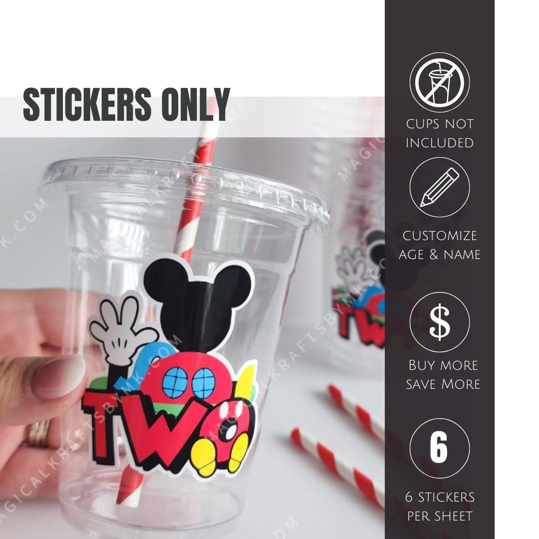 Stickers Only (mickey Mouse Clubhouse: Customize Age or Name) - Etsy