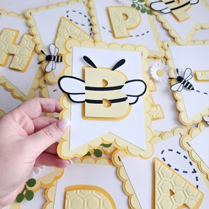 Bee-day Banner: 3D (customize Message/name) - Etsy