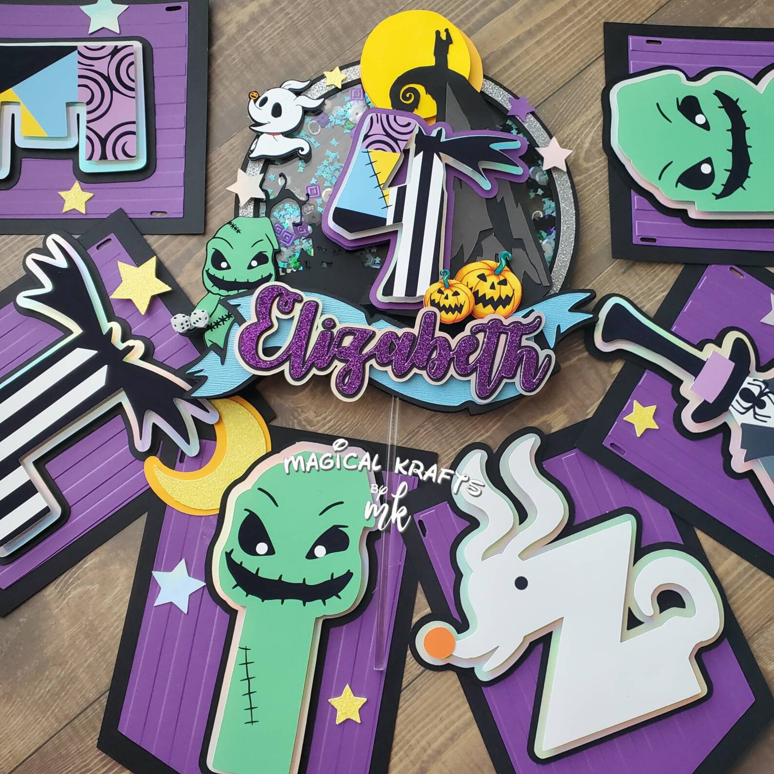 NBC Cake Topper: Opt. Light and Shaker - Etsy