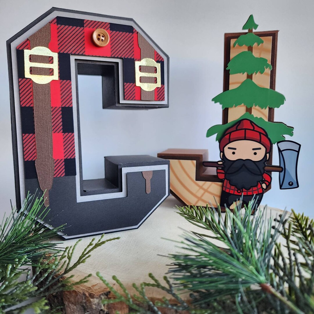 Lumberjack 3D Letters (customize) 7" Cardstock Letters - Etsy