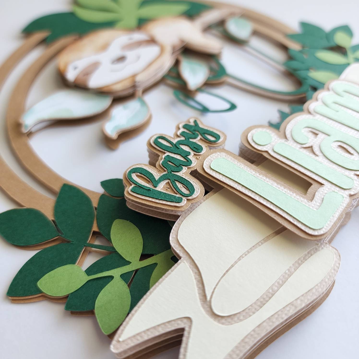 Sloth Cake Topper: 3D/ Customize (baby Shower or Add Age) - Etsy