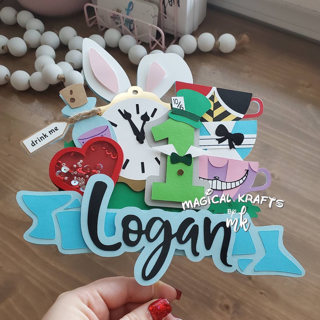 Mad Hatter Cake Topper: 3d/shaker (customize) - Etsy