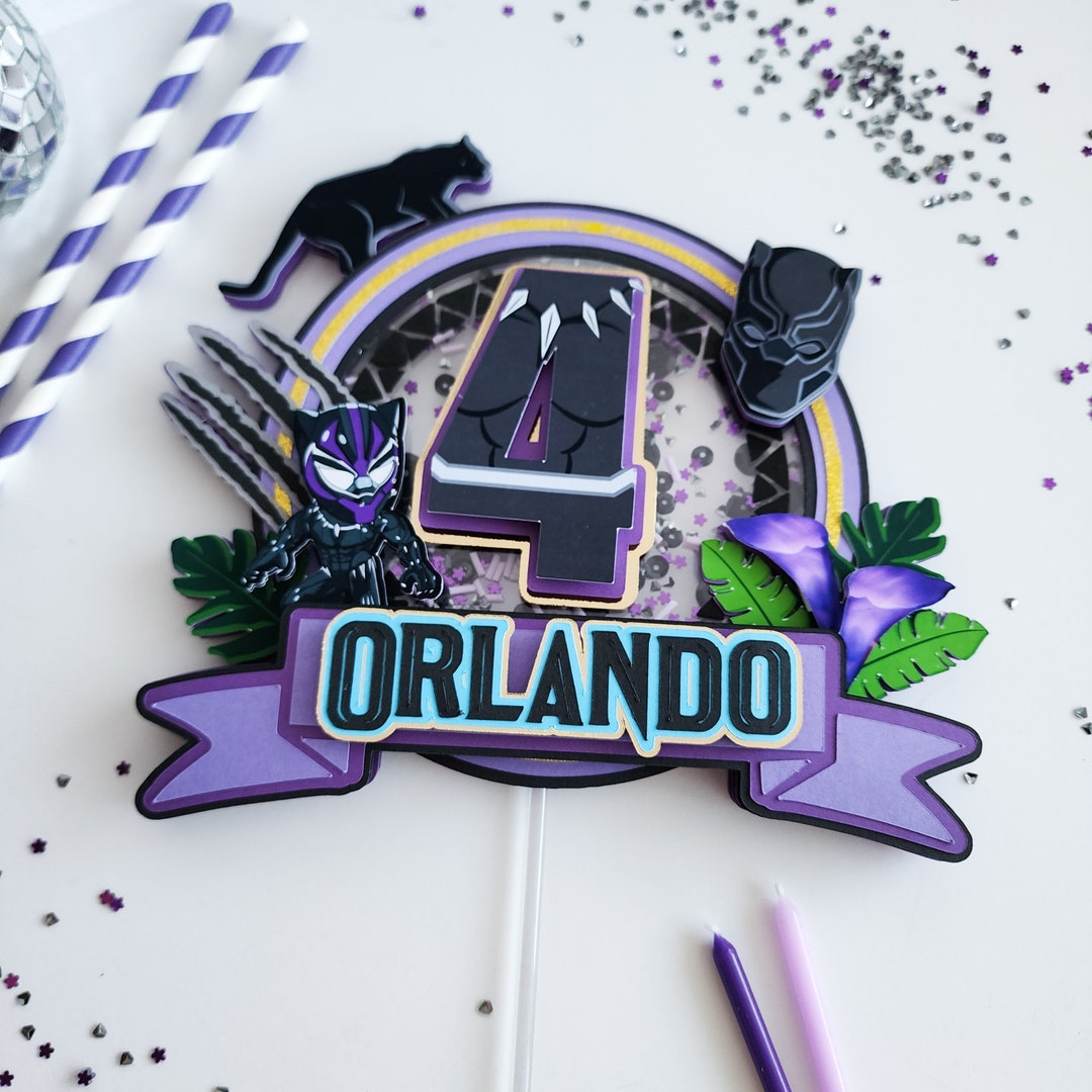 Wakanda Cake Topper: 3d/opt. Shaker customize - Etsy