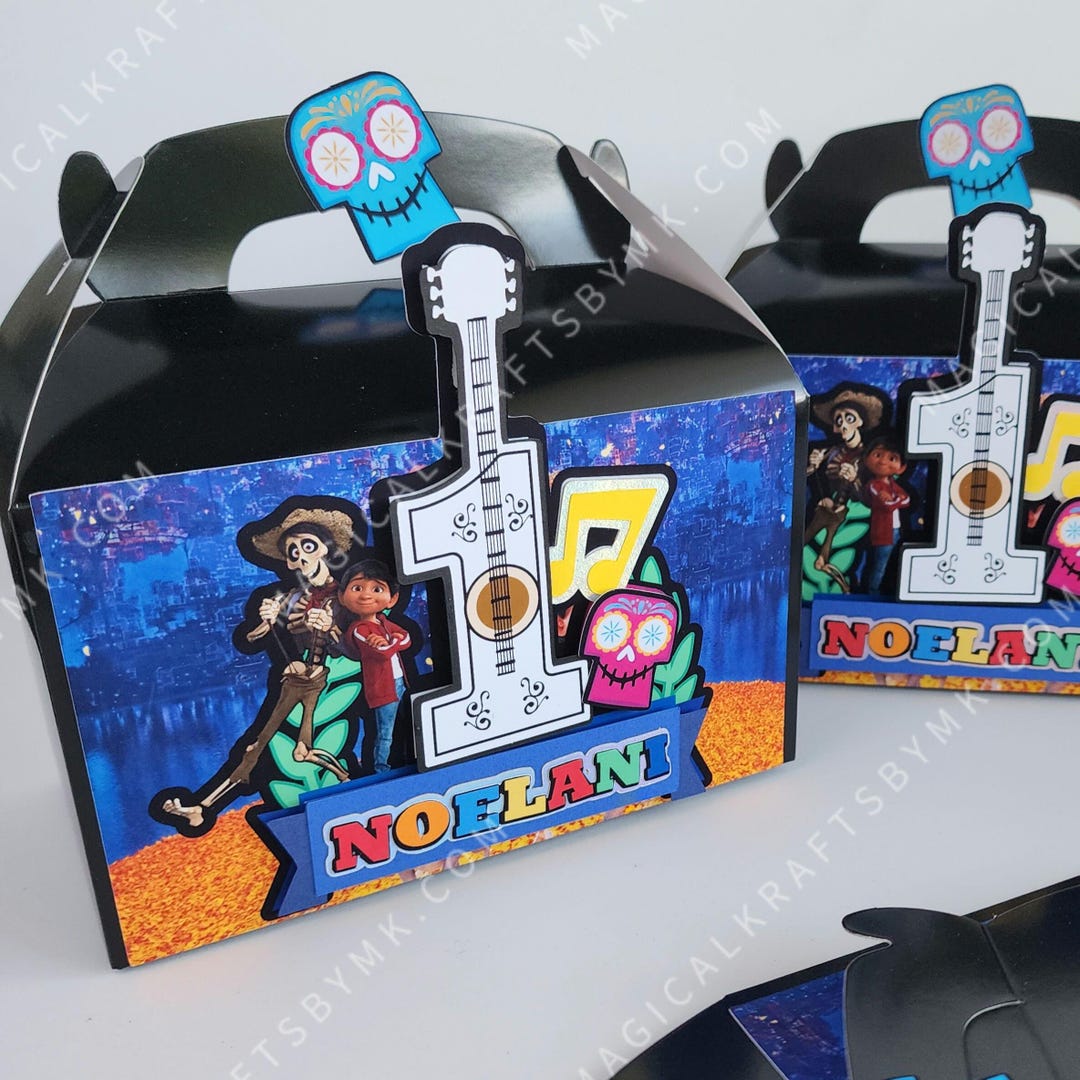 Coco Favor Boxes: 3D (customize Colors, Age and Name) - Etsy