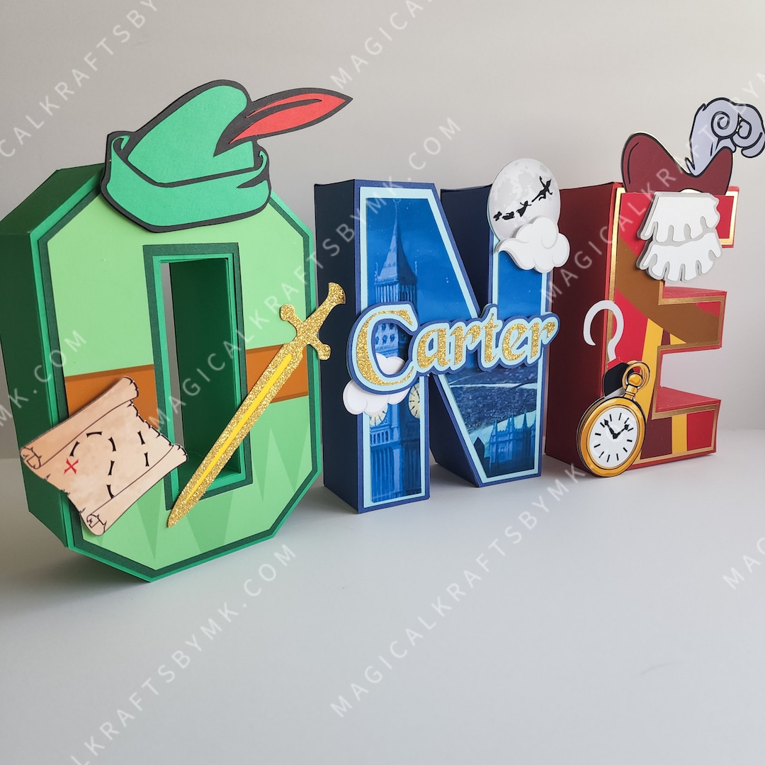 Neverland 3D Letters (customize) 7" Cardstock Letters - Etsy