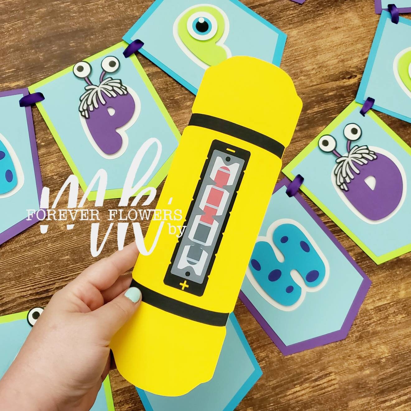 Monsters Inc Banner: 3D customize | Etsy