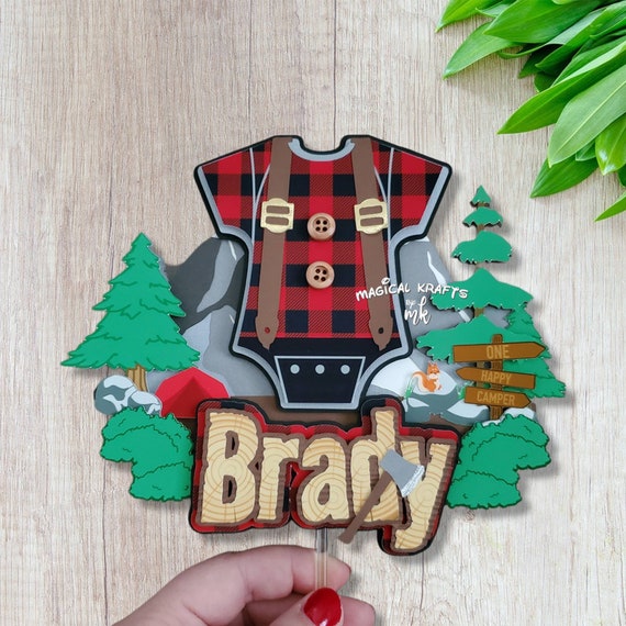 Baby Lumberjack Cake Topper: 3D customize - Etsy