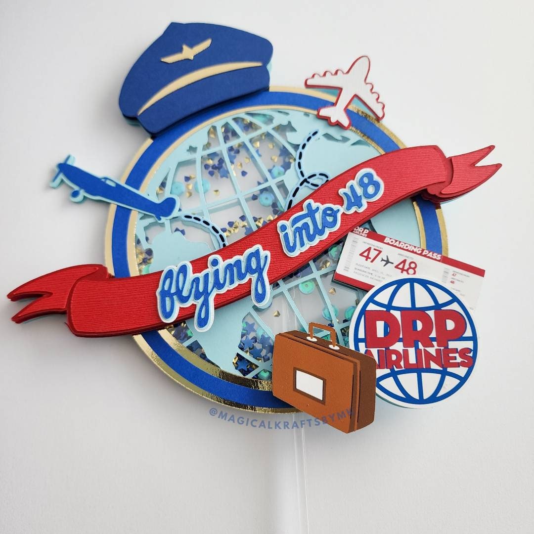 Airline Cake Topper: 3D (customize) - Etsy