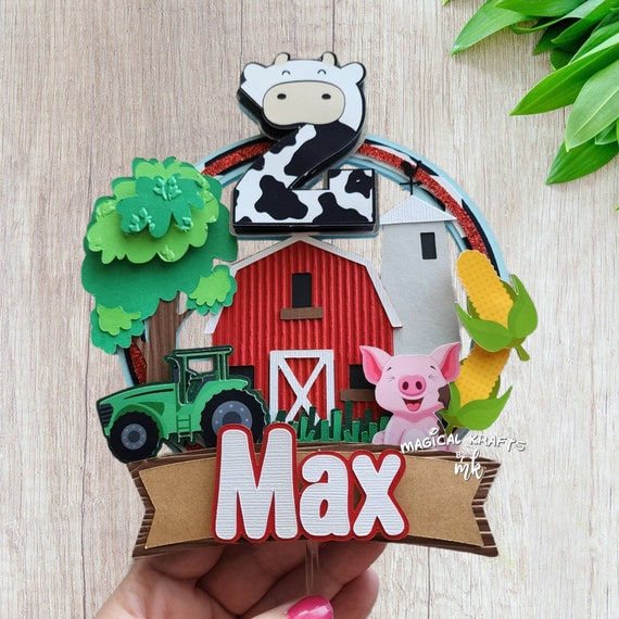 Farm Cake Topper: 3D customize - Etsy