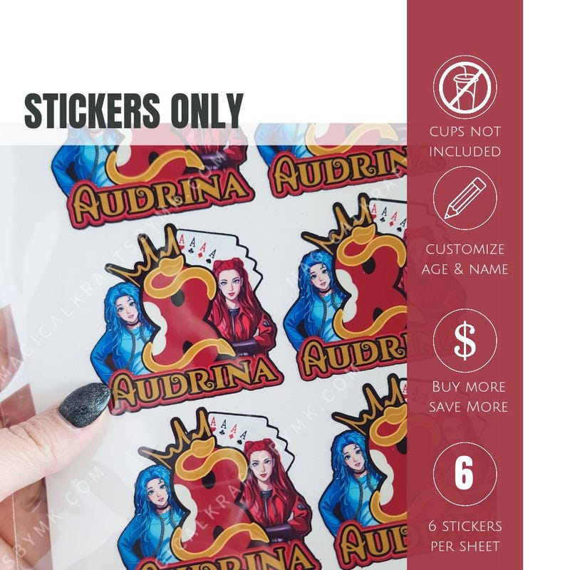 Descendants Rise of Red Stickers - Etsy