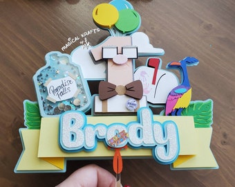 Pink Gingerbread House Cake Topper: 3d/opt. Shaker customize - Etsy